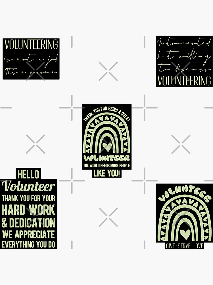 "Sticker Pack Volunteer Volunteering Appreciation " Sticker for Sale by ...