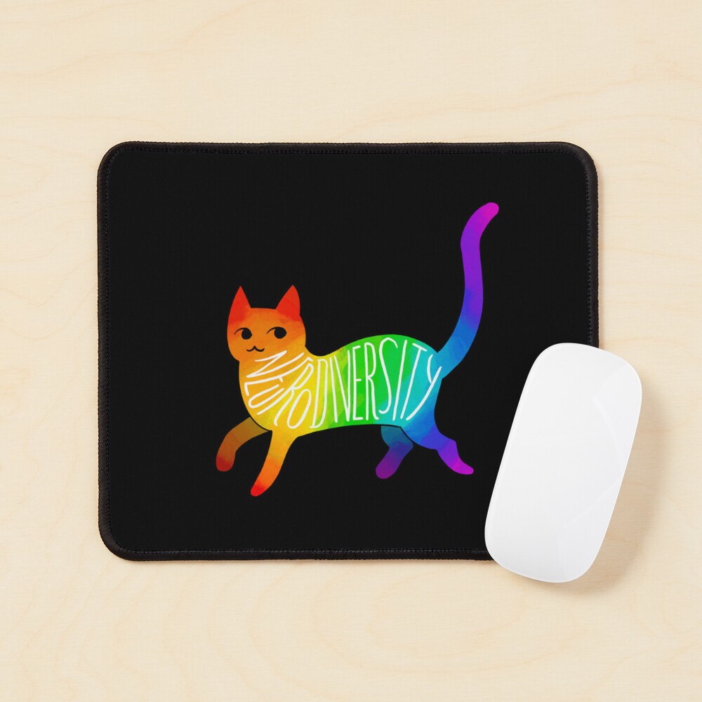 "Neurodiversity Cat " Sticker for Sale by MugGalleriesa | Redbubble
