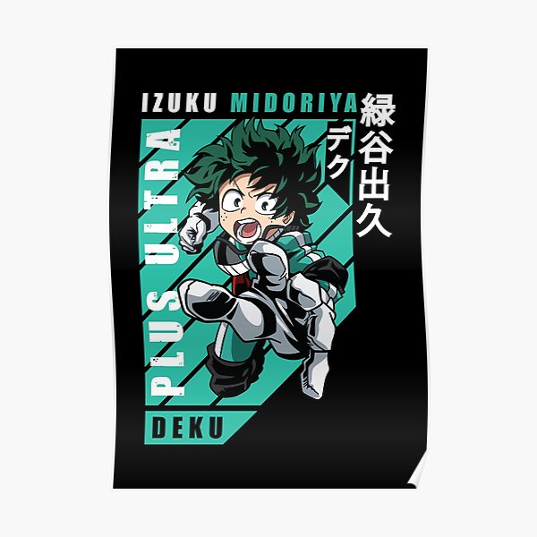 "Izuku Midoriya My Hero Academia" Poster for Sale by yoku-mieru | Redbubble
