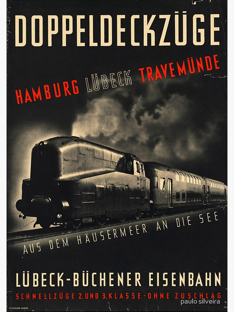 "Black German Train Old Poster, German gifts" Spiral Notebook for Sale ...