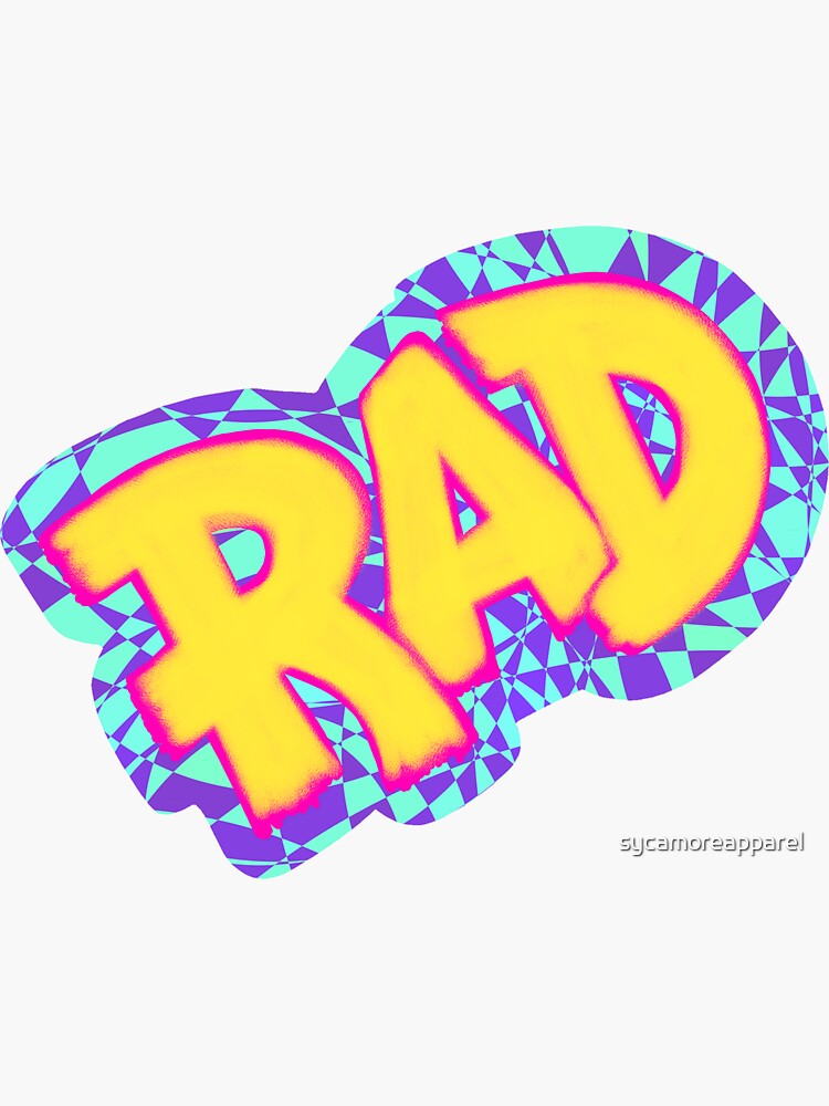 "The 80s are Rad" Sticker for Sale by sycamoreapparel | Redbubble
