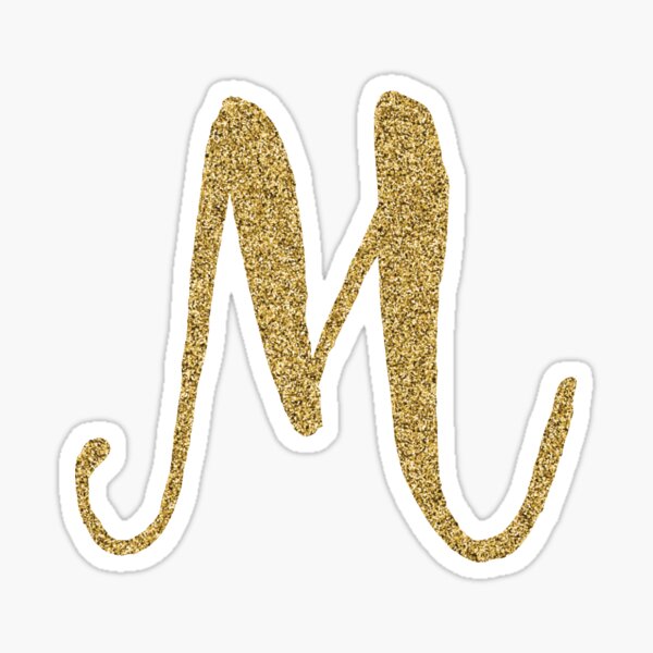The Letter M In Glitter