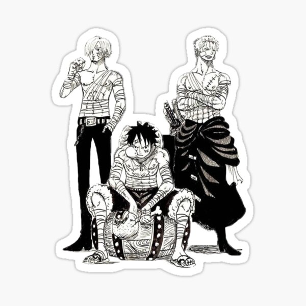 "One Piece Luffy Zoro Sanji" Sticker for Sale by animeshopcenter ...