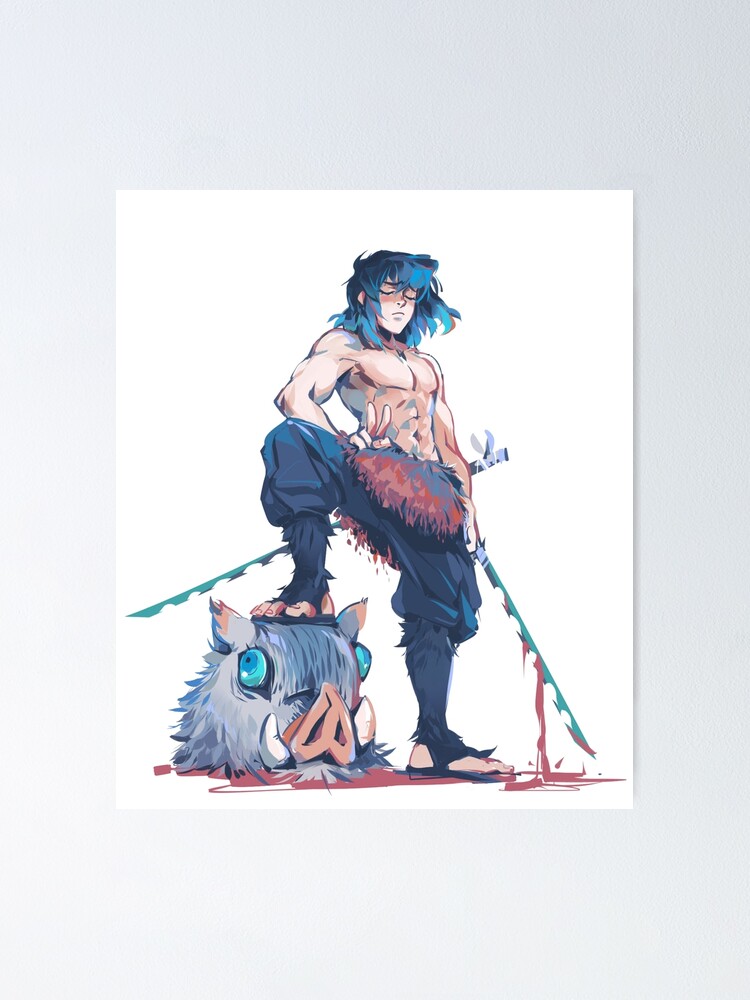 "Inosuke Hashibira : Demon Slayer" Poster for Sale by XYPROW | Redbubble