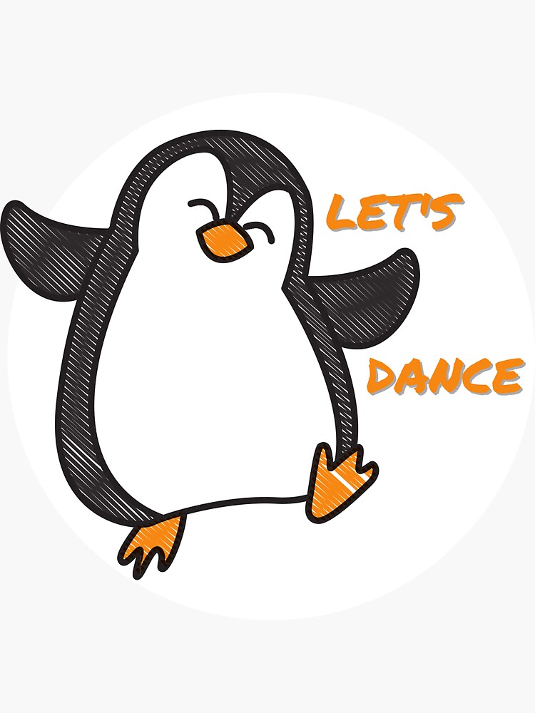 "Penguin Dance" Sticker for Sale by SleepyTimeTales | Redbubble
