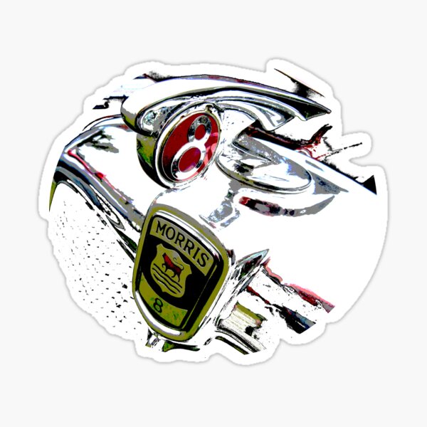 "Morris 8 1930s-1940s British classic car badges" Sticker for Sale by ...