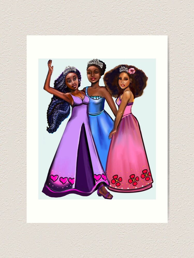 "African American princesses waving. The best Gifts for black girls ...