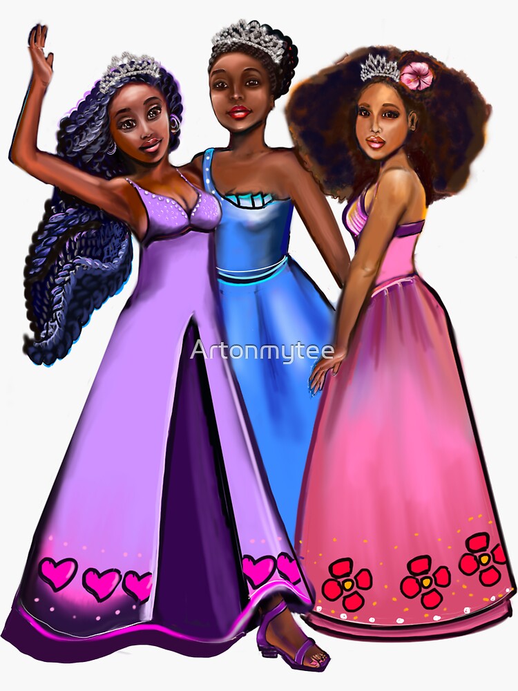 "African American princesses waving. The best Gifts for black girls ...