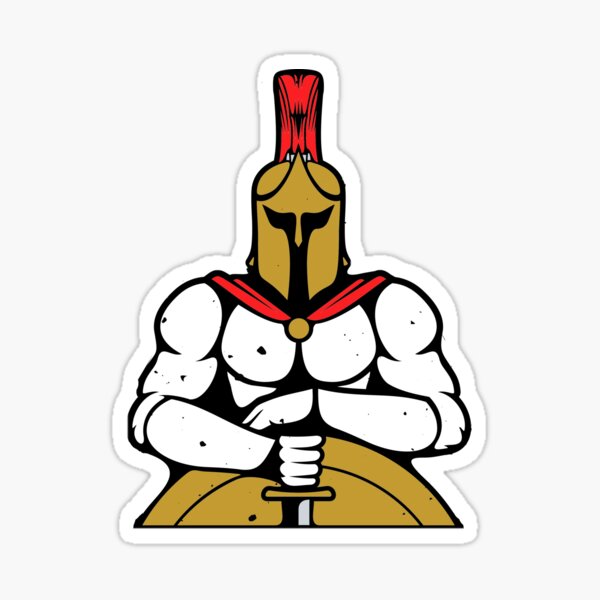 "Man from Sparta" Sticker for Sale by BartKu | Redbubble