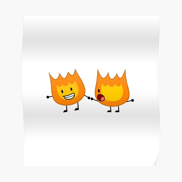 "Battle For Dream Island Firey Sticker Design funny Battle For Dream ...