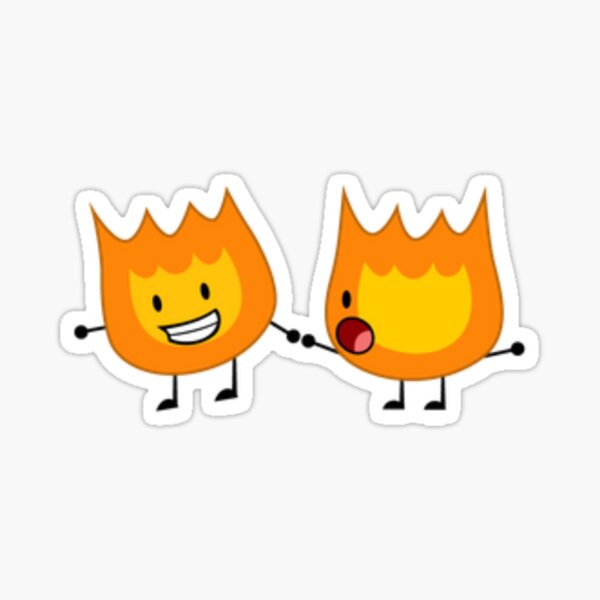 "Battle For Dream Island Firey Sticker Design funny Battle For Dream ...