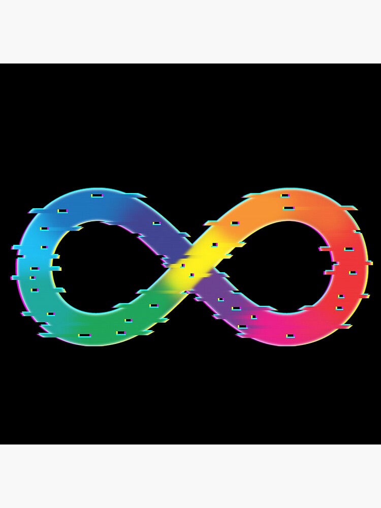 "Glitch Neurodiversity Infinity Symbol" Poster for Sale by ...