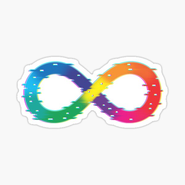 "Glitch Neurodiversity Infinity Symbol" Sticker for Sale by ...