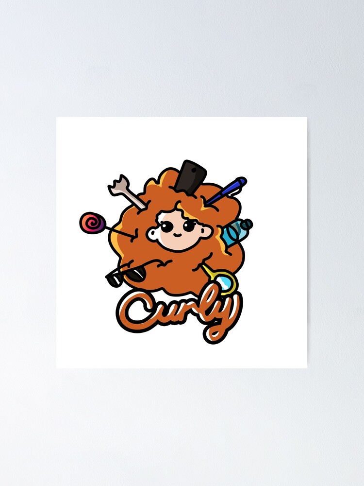 "Curly" Poster for Sale by savrins | Redbubble