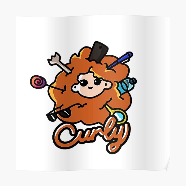 "Curly" Poster for Sale by savrins | Redbubble
