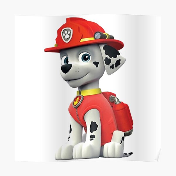 "Paw Patrol Marshall" Poster for Sale by docubazar7 | Redbubble