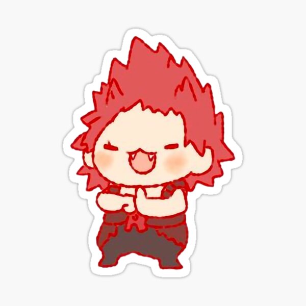 "Kirishima Eijiro Chibi Red Riot MHA" Sticker for Sale by KimberlyWeeb ...
