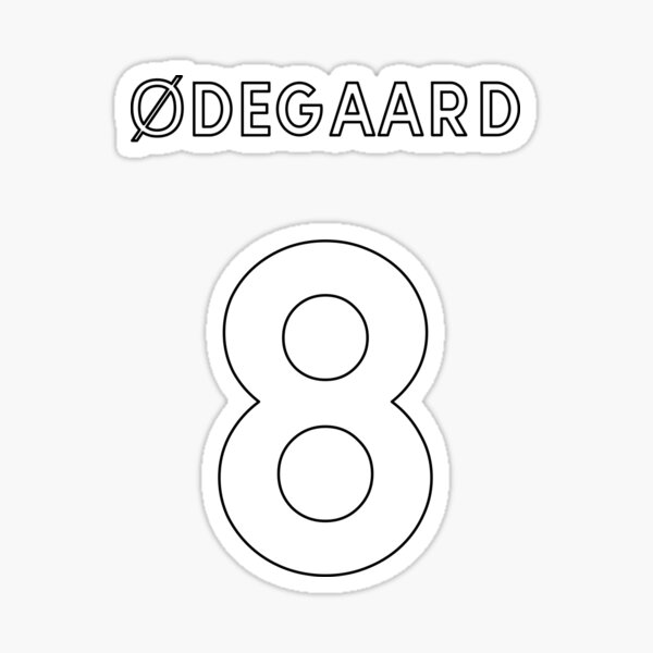 "Martin Odegaard 8 Arsenal 2022/23 Kit" Sticker for Sale by josh205 ...