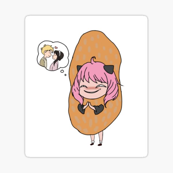 "Peanut anya smug" Sticker for Sale by Fioriena | Redbubble