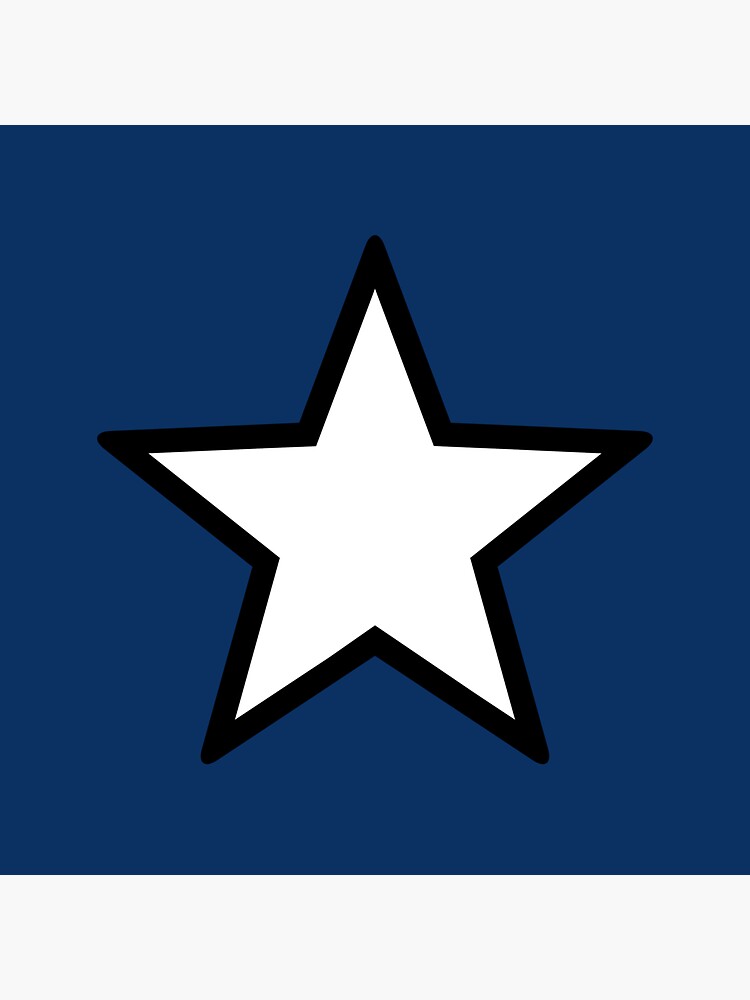 "White Star Navy Blue Background" Sticker for Sale by GemsAnatomy ...