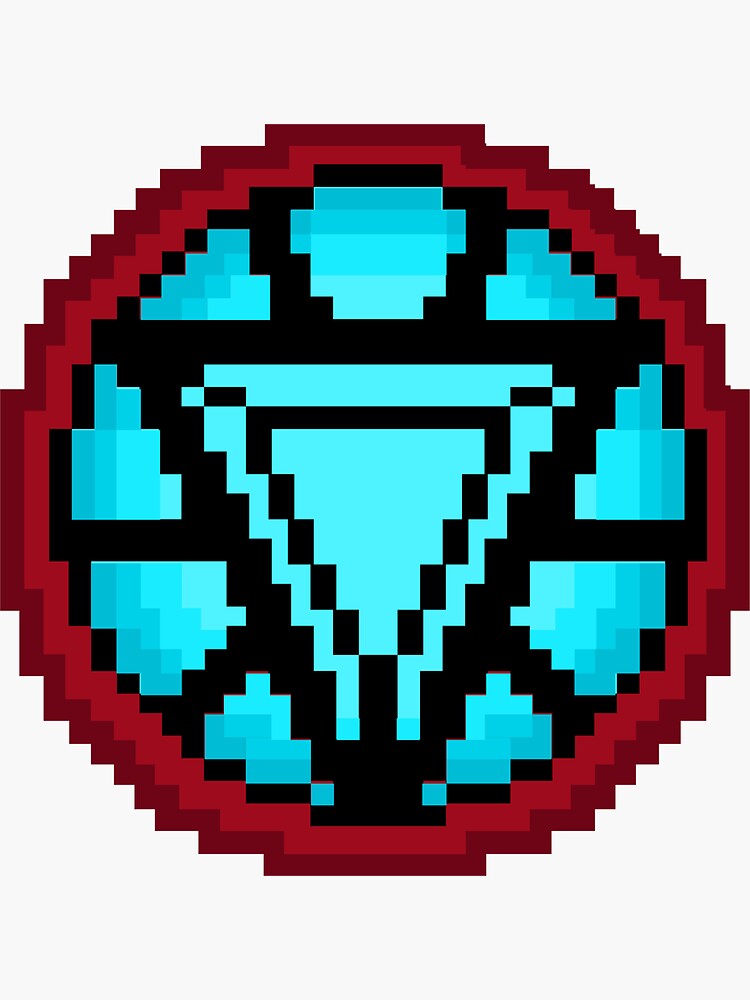 "Arc Reactor Pixel Art" Sticker for Sale by Debut360 | Redbubble
