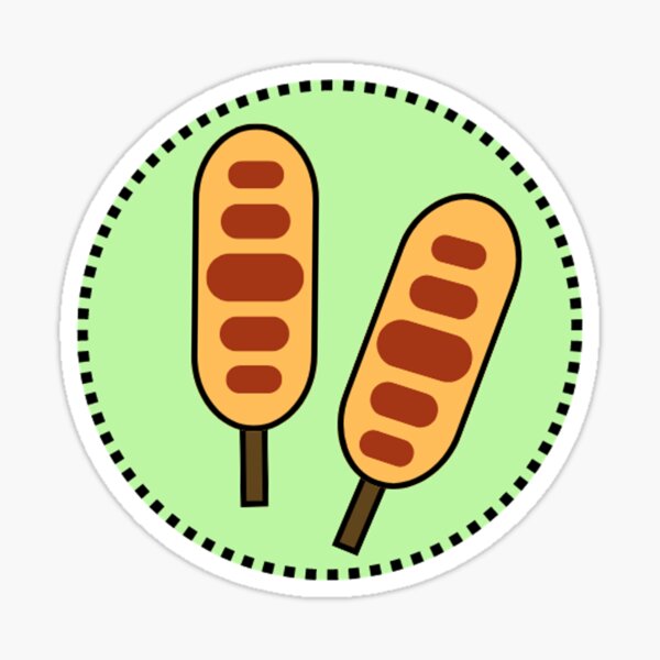 "Cute Corn Dogs" Sticker for Sale by drcrowsworld | Redbubble