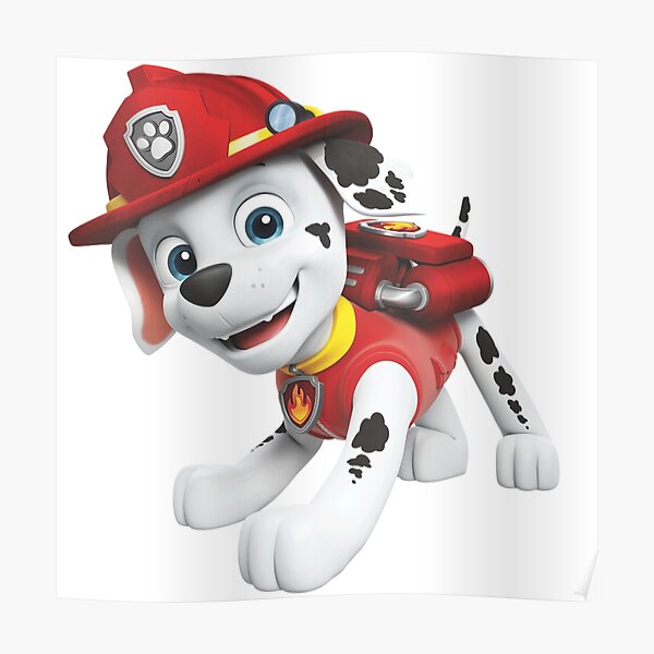 Paw Patrol Marshall Poster For Sale By Docubazar7 Redbubble