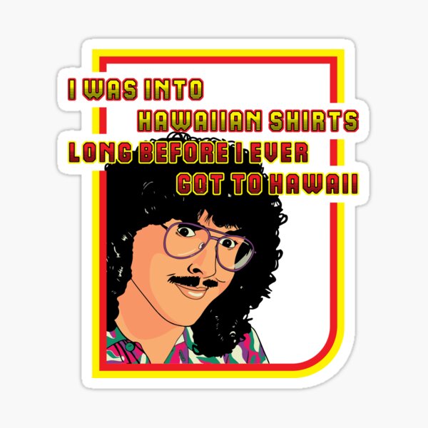 "Weird Al - Hawaii Shirt" Sticker for Sale by Stevenrodes | Redbubble