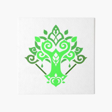 Lámina rígida «Emblema de Genshin Impact Sumeru» de GachaSlave | Redbubble