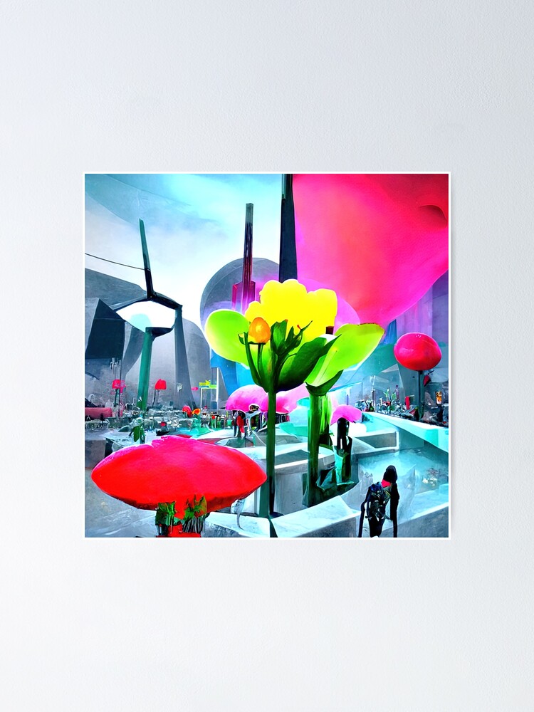 "Alien Garden Flowers - Exotic Flower #18" Poster for Sale by edisondl ...