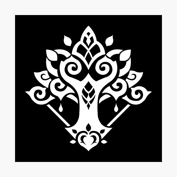 "Genshin Impact Sumeru Emblem - White Version" Photographic Print for ...