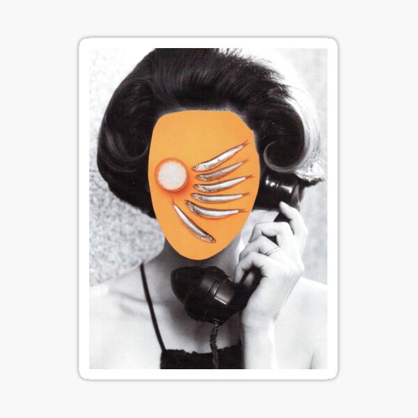 "Cyborg Original Collage Art" Sticker for Sale by ThePointyHat | Redbubble