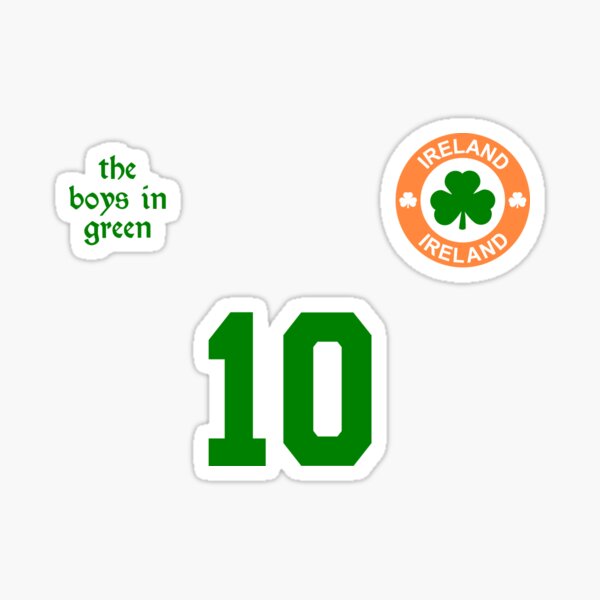"Ireland Football Team Soccer Retro Jersey The Boys in Green Number 10 ...