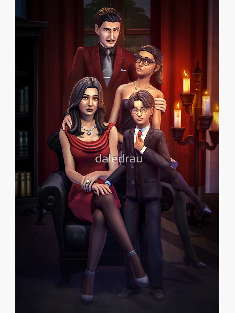 "The Goth Family Portrait" Sticker for Sale by daledrau | Redbubble