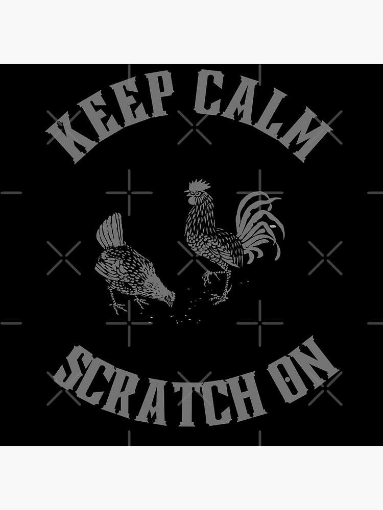 " Keep Calm Scratch On-Chickens (Grey Lettering)" Sticker for Sale by ...