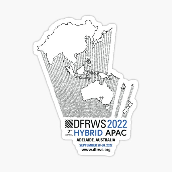 "APAC 2022 Sticker" Sticker for Sale by DFRWSVirtual | Redbubble
