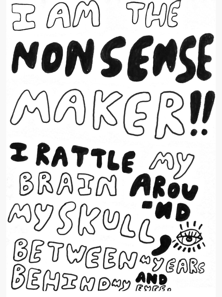 "Nonsense Maker " Sticker for Sale by charliecr | Redbubble