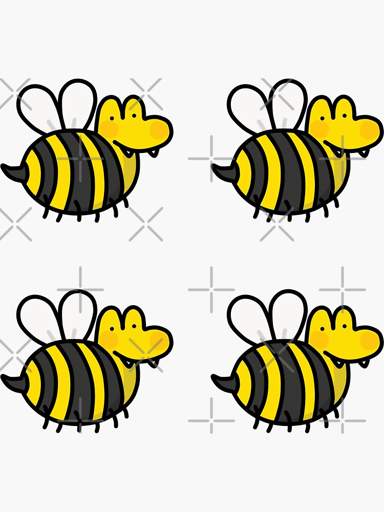 "Dino Bee | Funny Derpy Honeybee | Cute Bumblebee" Sticker for Sale by ...