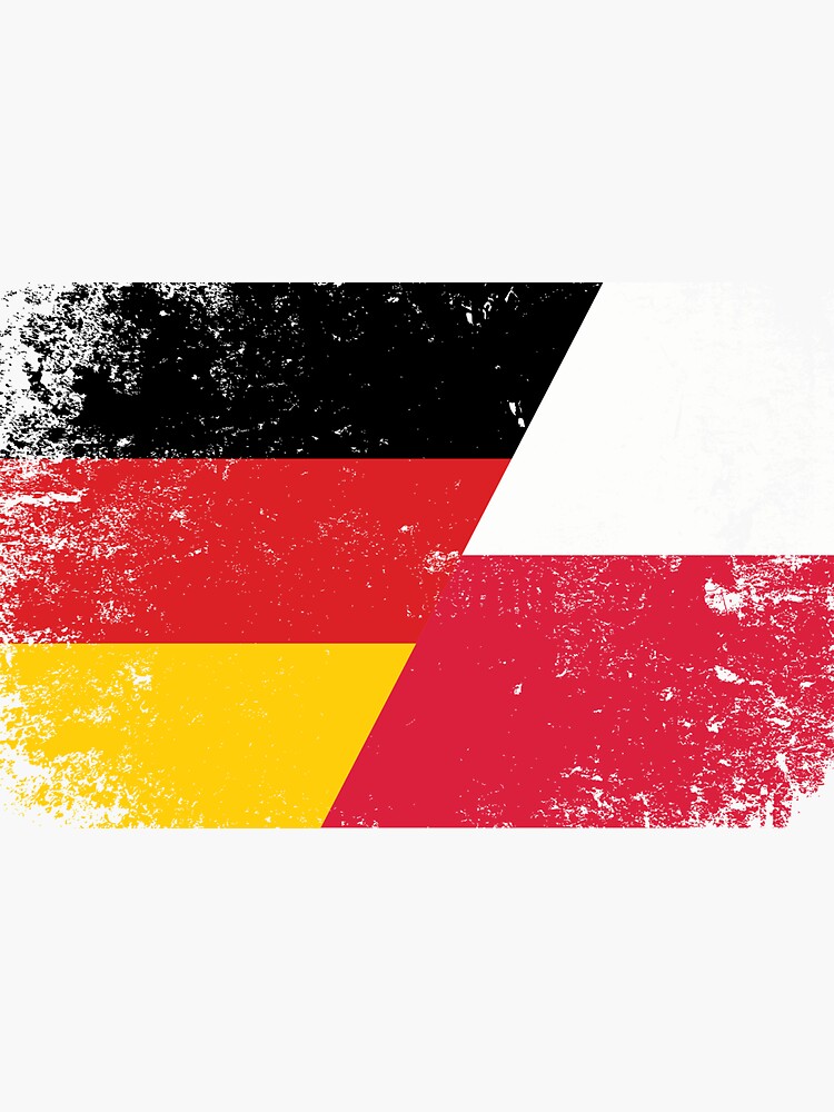 "Polen Deutschland Polnische Flagge Polska Geschenk Halb Pole" Sticker ...