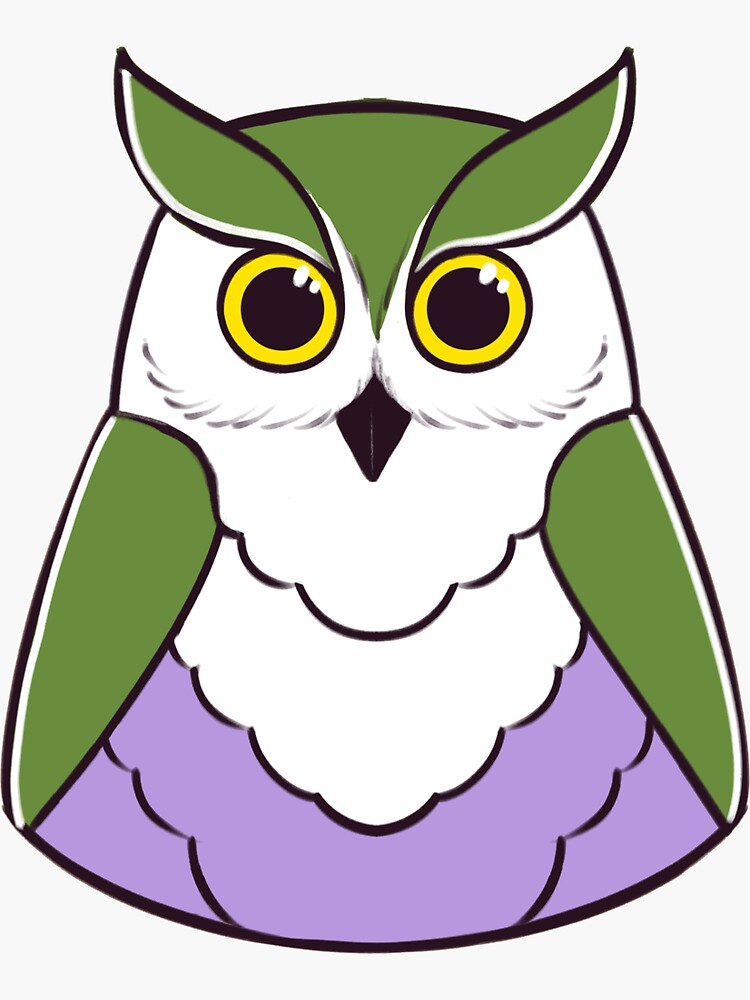 "Genderqueer Pride Owl" Sticker for Sale by InfernalMC | Redbubble