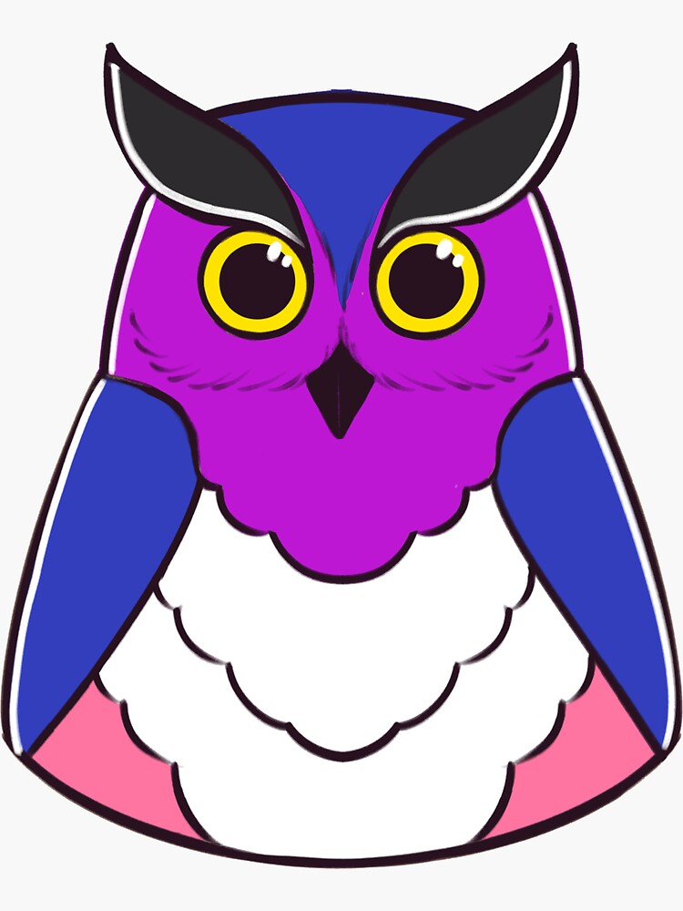 "Genderfluid Pride Owl" Sticker for Sale by InfernalMC | Redbubble