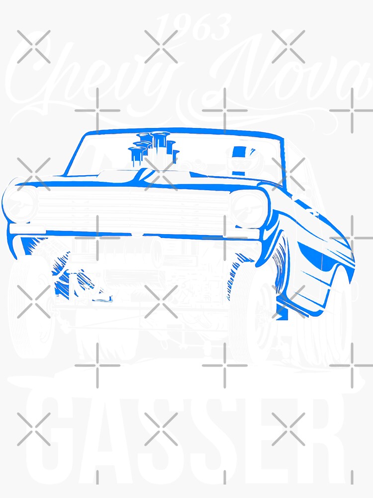 1963chevy Novas Car Gasser Hot Rod Sticker For Sale By Waleycob Redbubble