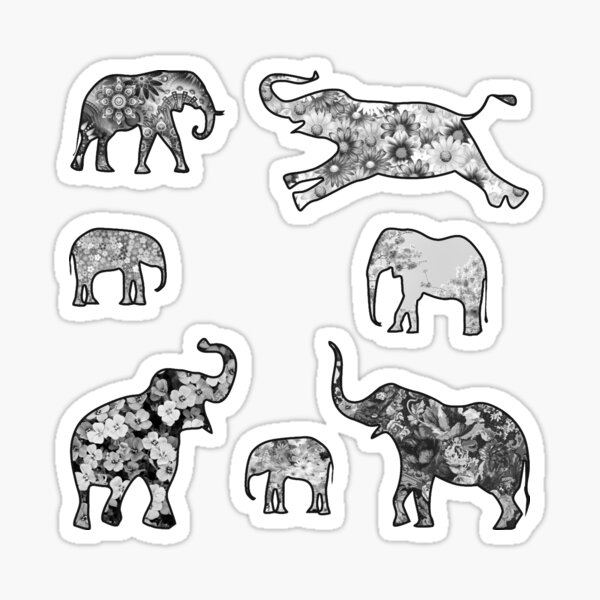 "elephant, strange pack 13," Sticker for Sale by Zhiyi | Redbubble