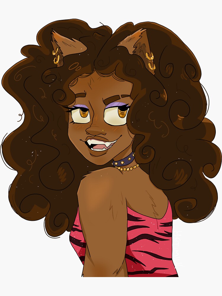 "baddie clawdeen" Sticker for Sale by yetimilk | Redbubble