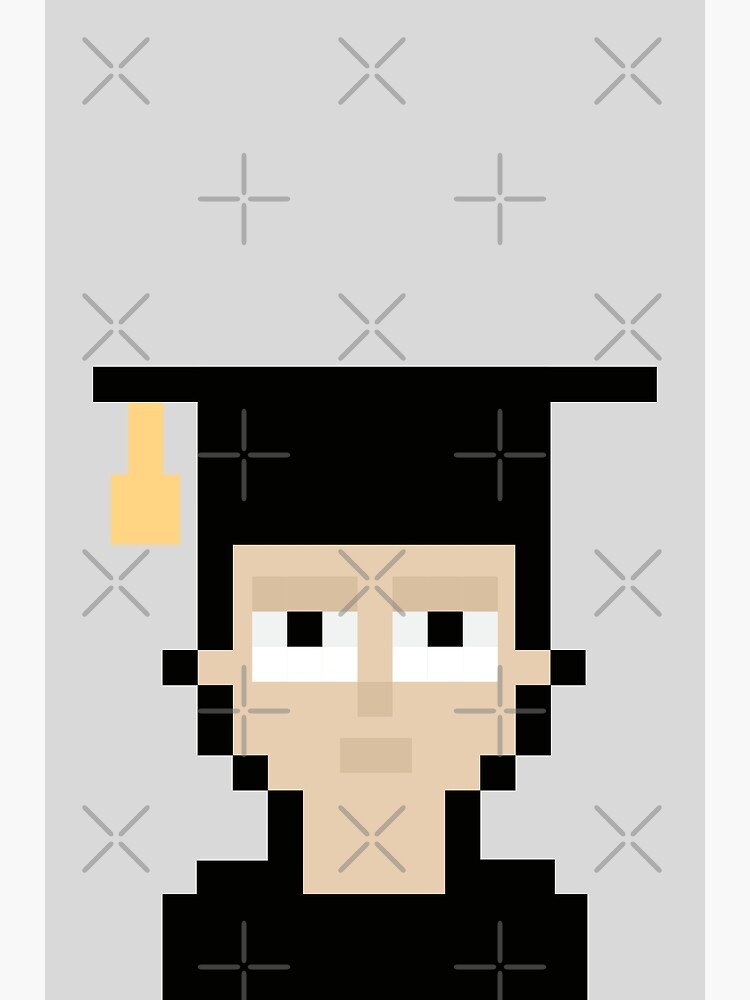 "Bored student pixel art school senior year" Poster for Sale by Lui0 ...