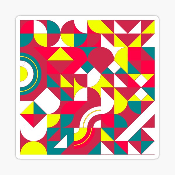 "geometric colorful patterns conceptual Art - Abstract Neo Geo graphic ...