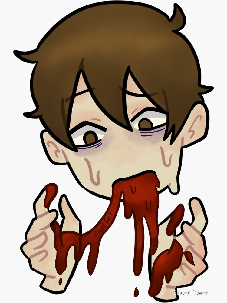 "Red Drool" Sticker for Sale by GhostT0ast | Redbubble