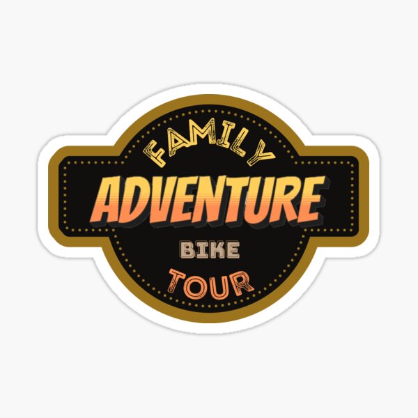 "Family bicycle tour: gift idea for family cyclists" Sticker for Sale ...