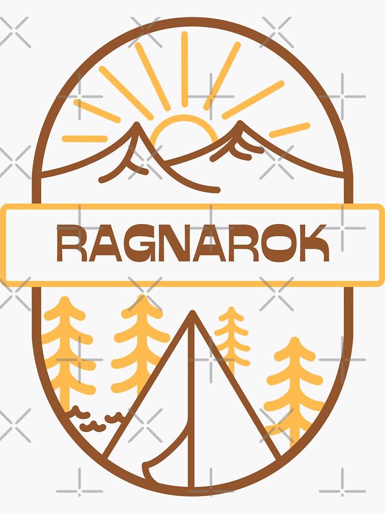 "Ragnarok Mountains" Sticker for Sale by TiiaAurora | Redbubble