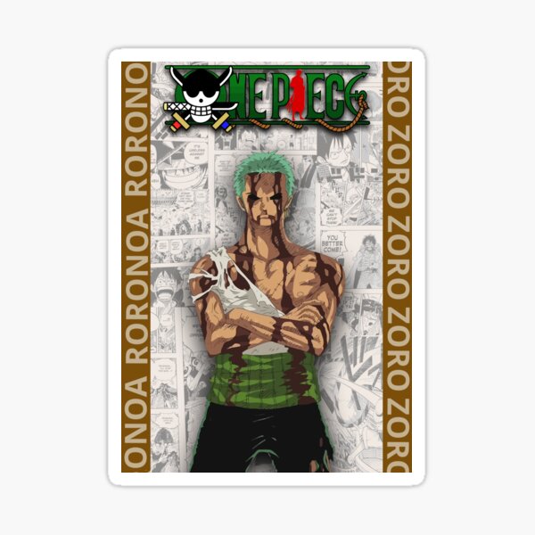"Roronoa Zoro Manga" Sticker for Sale by AnimesNGames | Redbubble
